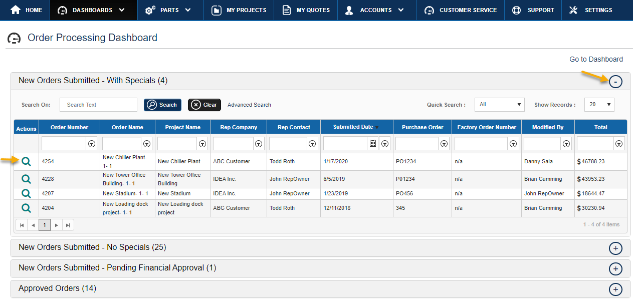 The Order Processing Dashboard