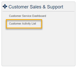 How to Manage the Customer Activity Type Options